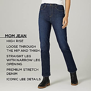 Lee Women's High Rise Mom Jean, One Tone, 16