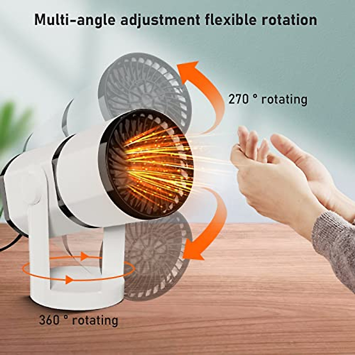 TTSITG Portable Car Heater Defroster, 12V 150W Car Defroster Defogger with 360 Degree Rotary Base 2 in 1 Plug in Cigarette Lighter Car Heater and Cooling Fan for Automobile Windscreen Winter (12V)