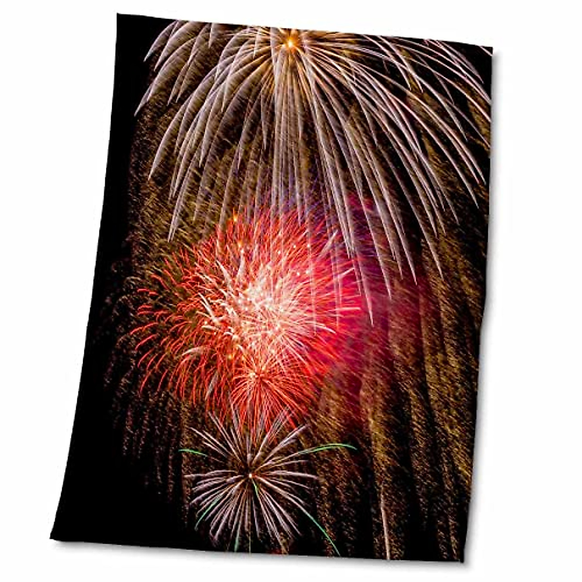 3dRose USA, Colorado, Frisco, Dillon Reservoir. Fireworks display, July 4th. - Towels (twl-190716-2)