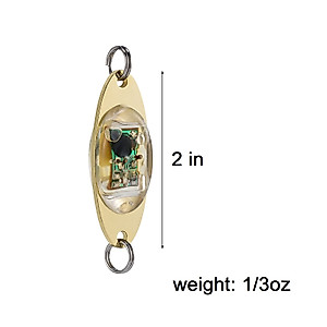 Dr.Fish LED Fishing Lures Kit Deep Drop Fishing Lights LED Fishing Spoons Underwater Flasher Diamond Lights Trolling Lures Halibut Rig Blue