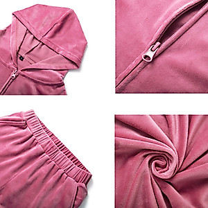 Sweatsuits for Women 2 Piece Tracksuit Sets Jogging Sweat Suits Outfits Zip-Up Hoodie and Sweatpants Red