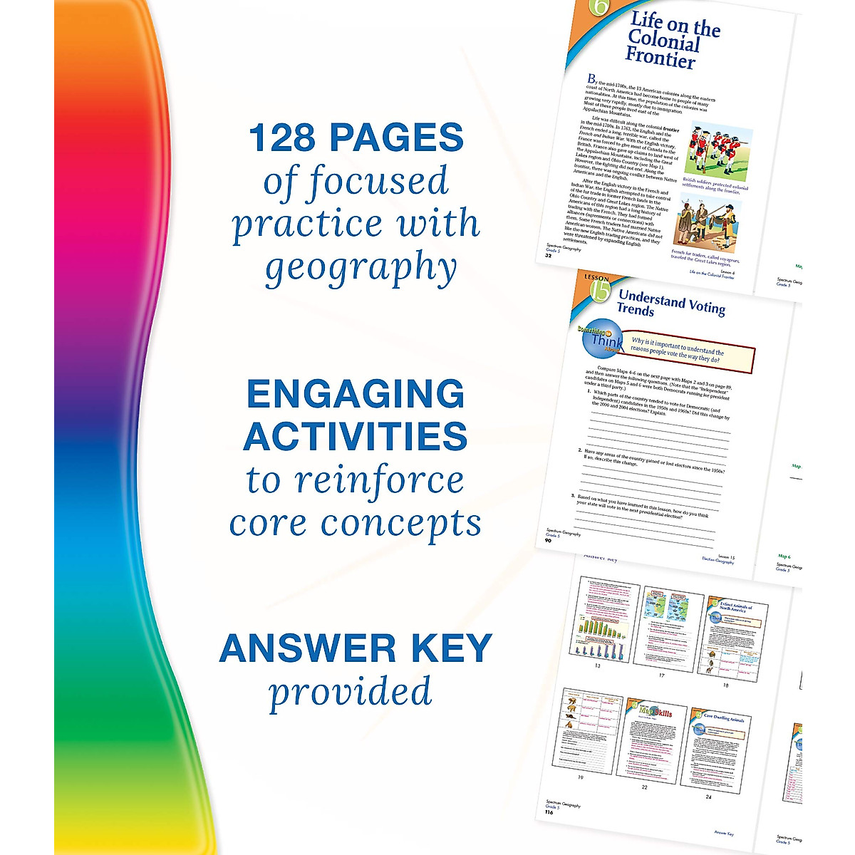Spectrum Grade 5 US Geography Workbook, Ages 10 to 11, 5th Grade Social Studies, American History, Ecology, and US Map Skills, 5th Grade Geography Workbooks for Kids (Volume 95)