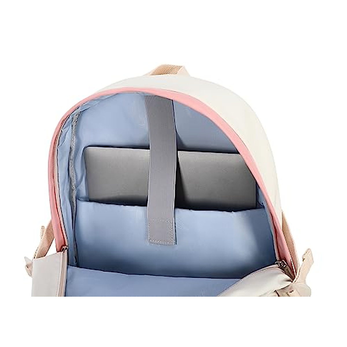 Jaygulf Waterproof Women Laptop Backpack Fashion Girl Daypack Cream