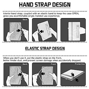 Vori Case for Amazon Fire HD 10 Tablet (9th/7th/5th Generation,2019/2017/2015 Release) - Premium PU Leather Slim Fit Smart Stand Cover with Auto Wake/Sleep for Fire HD 10.1" Tablet, Peony