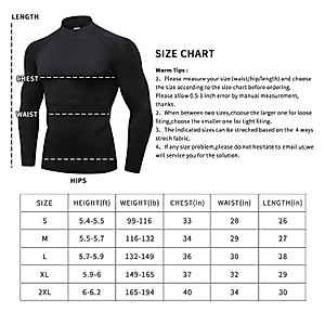CARGFM Men's Mock Compression Shirt UPF 50+ Long Sleeve Turtleneck Undershirts Baselayer Athletic Running T-Shirts Top Deep Green