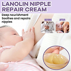 30g Lanolin Nipple, Gentle Baby Nipple Balm Moisturizing Prevent Nipple Repair Cream for Nursing Mom
