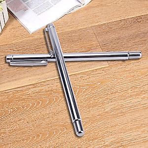 Dowsing Rod Silver, 2 Pcs Retractable Divining Rods Water Divining, Energy Healing, Paranormal - Detect Gold, Water, Ghost Hunting etc (Silver)