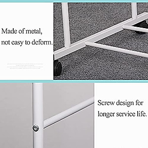 MOAMUN Clothes Rack on Wheels Heavy Duty Rolling Garment Rack, Clothing Organizer Multifunctional Bedroom Clothing Rack(White)