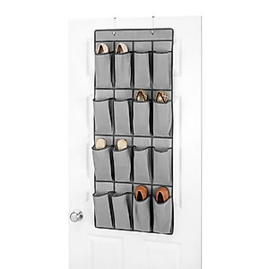 Whitmor 16 Pocket OTD Shoe Organizer Gray