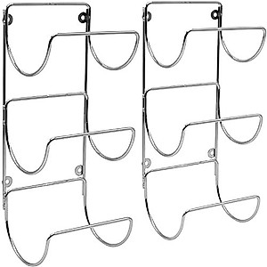 Sorbus Towel-Rack Holder - Wall Mounted Storage Organizer for Linens Set of 2 (Silver)