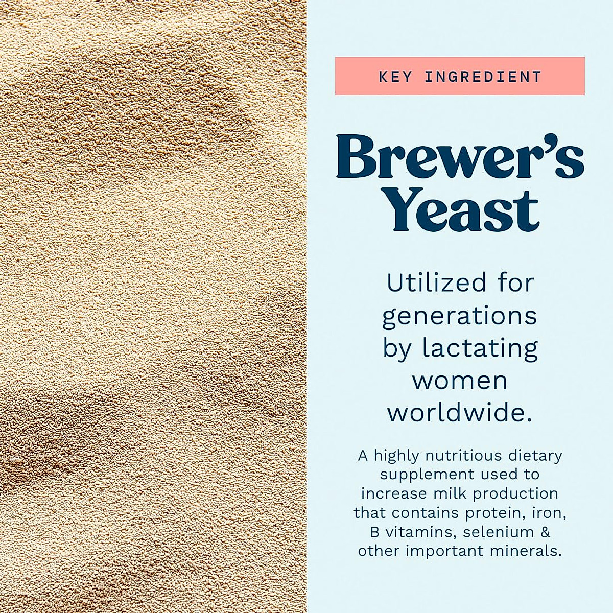 Mommy Knows Best Brewer's Yeast Powder for Lactation Support for Breastfeeding | Mild-Tasting, Debittered, Delicious in Lactation Cookies, Smoothies, Lactation Recipes, Gluten-Free, 12 oz