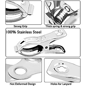 BESTEEL Upgraded 100 PCS Garden Clips, Greenhouse Clamps 100% Stainless Steel Heavy Duty Greenhuose Clips for Netting - Strong Grip to Hold Down Shade Cloth or Plant Cover on Garden Greenhouse Hoops
