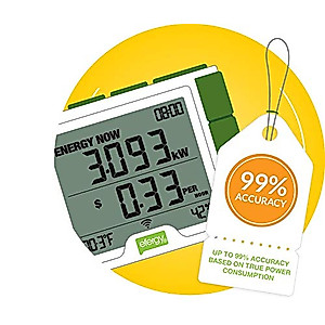 Efergy True Power Meter - Measures Voltage and Phase for Higher Accuracy No Wi-Fi Required.