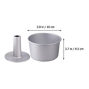 BESTonZON Angel Cake Baking Pan 4 Inch Non-stick Food Cake Pan Chiffon Tube Donut Mold Pound Cake Pan Mold Baking Tin for Cake Muffins Biscuit Bagels Baking