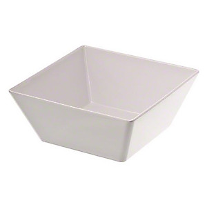 American Metalcraft MELSQ94 Melamine 9.5" Square Bowl, 125-Ounce, White
