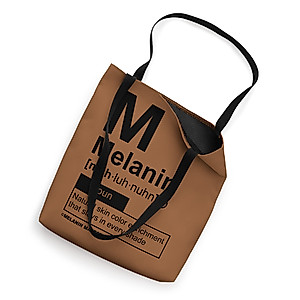 Funny Melanin Definition, Black Girl, African American Woman Tote Bag