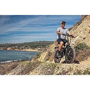 EMOJO Lynx Pro Sports 500W Folding Electric Road Bike for Adults 20 Inch Fat Tire Outdoor E Bike with Fenders 30 Miles 7 Speed Pedal Assist E Bicycle with 48V 10Ah Battery and LCD Display (White)