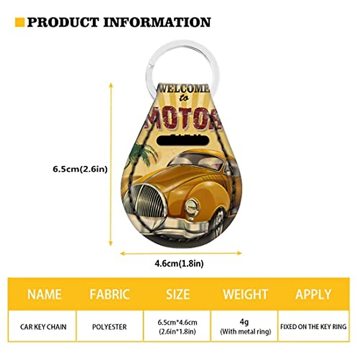 GIFTPUZZ Fashion Keychains for Car Home Keys, Water Bottle Badge, Phone, Camera, USB Holders (Rainbow Leopard Print)