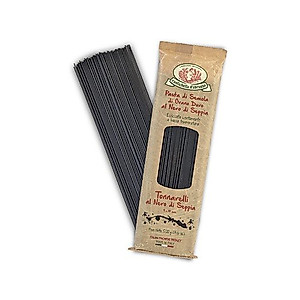 Rustichella D'abruzzo Durum Wheat Black Squid Ink Tonnarelli Pasta - 17.6 Oz (1 Pack)