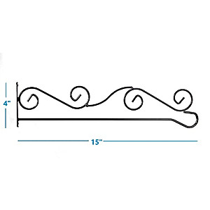 AirDiff Standard Flag Wall Stand Holder Garden Decor Flag Wall Stand Mounting Pole Powder Coated Weather-Proof Paint Metal with Spring Stoppers and Anchor Screws