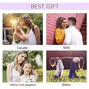 liforlove Heart Bracelet for Women Mutual Attraction Couple Bracelets Distance Relationship Her Rubber Rope Bracelet (black & pink, key lock pendant)