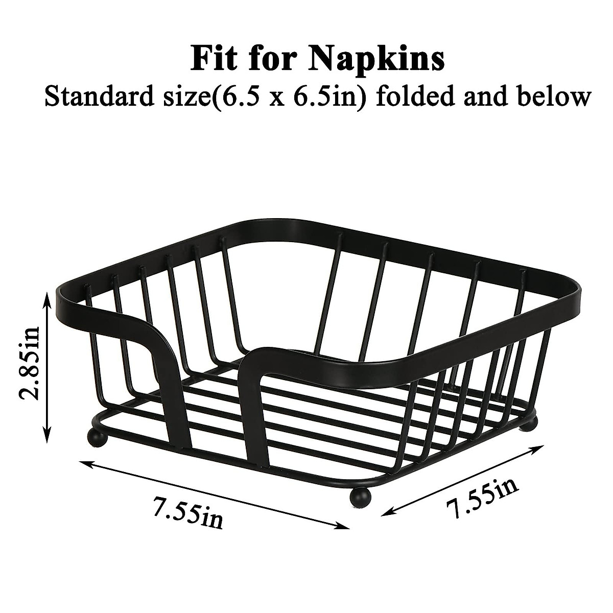 Napkin Holder, Napkin Holder for Table, Kitchen Napkin Holders for Paper Napkins, Napkin Dispenser, Table Black Napkins Holder, Modern Dining Table Decor Napkins Holders, Metal Paper Towel Holder