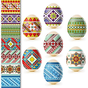 Lot of 5 Egg Wrap - Easter Egg Sleeves - Easter Egg Wrappers - Easter Egg Shrink Wrappers - Russian Easter Egg Wraps - Ukrainian Easter Eggs - Pysanky Egg Decorations - Orthodox Easter Egg Arounds
