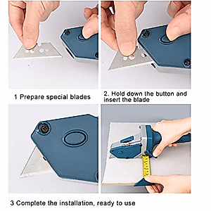 xlpace Plasterboard Cutter,Gypsum Board Cutting Tool Drywall Cutting Plaster with Scale Scribe Woodworking Cutting Board Tools
