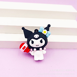 7 Pcs Kawaii Anime Cake Topper,Educatgame Cute Anime Figures Set, Great for Theme Birthday Party Decoration Supplies,Keychains,Anime Fans or Friends Gifts