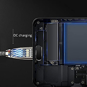 HLDInie USB Type C to Dual USB C Female Audio Type C Connector Headphone and Type C Charging Adapter Splitter Music 2 in 1 Aux Cable (Black)