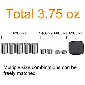 Ruisita 3.75 Ounces Tungsten Weights Tungsten Putty Weights Cylinder Weight Wood Car Incremental Weights Compatible with Pinewood Car Derby Weights