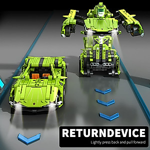 FEIDAMA Racing Cars Building Blocks Kit,2-in-1 Building Bricks Robot Building Toys, 721 PCS Sports Car Model Gifts for Kid Age 6+ and Adult