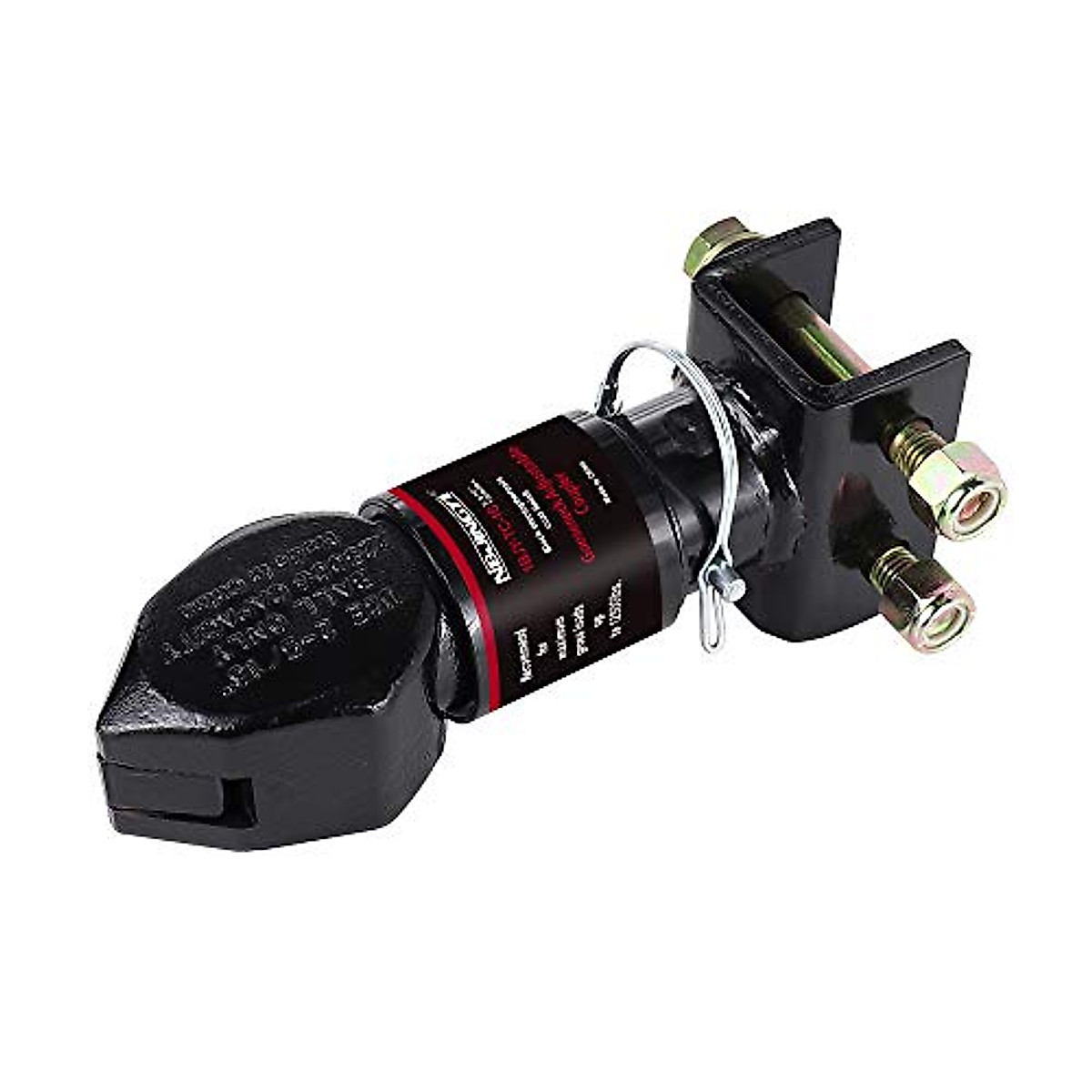 Trailer Adjustable Coupler 2-5/16 in,12500LBS Capacity,Black Powder Coat,Adjustable Channel-Mount Coupler