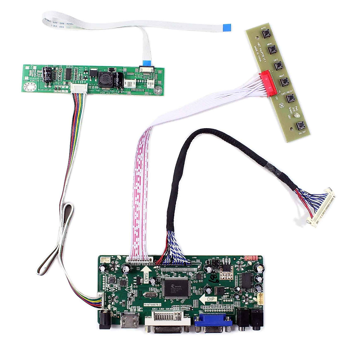 VSDISPLAY HD-MI VGA DVI LCD Controller Board Fit for LM215WF4-TLE9 LM215WF4-TLE7/TLE8 LM215WF3-SLC1/SLC5 LC230EUE-TDA1 LM230WF5-TLD1/TLD2 LM230WF3-SLB2 LM230WF5-TLD5