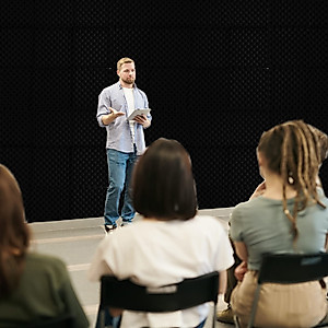 Sound Proof Foam Panels for Walls: 12 pcs Acoustic Foam Panels with Double Side Adhesive Sticker for Studio Recording Office Bedroom Home Theaters 1 X 12 X 12 Inches (Oval Black)