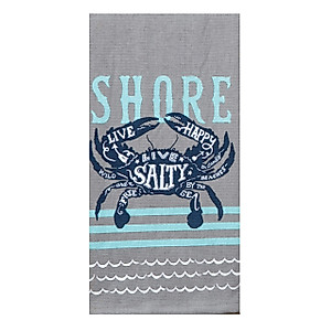 Kay Dee Designs Live Salty Crab DP Dish Towel, 16 x26, Various
