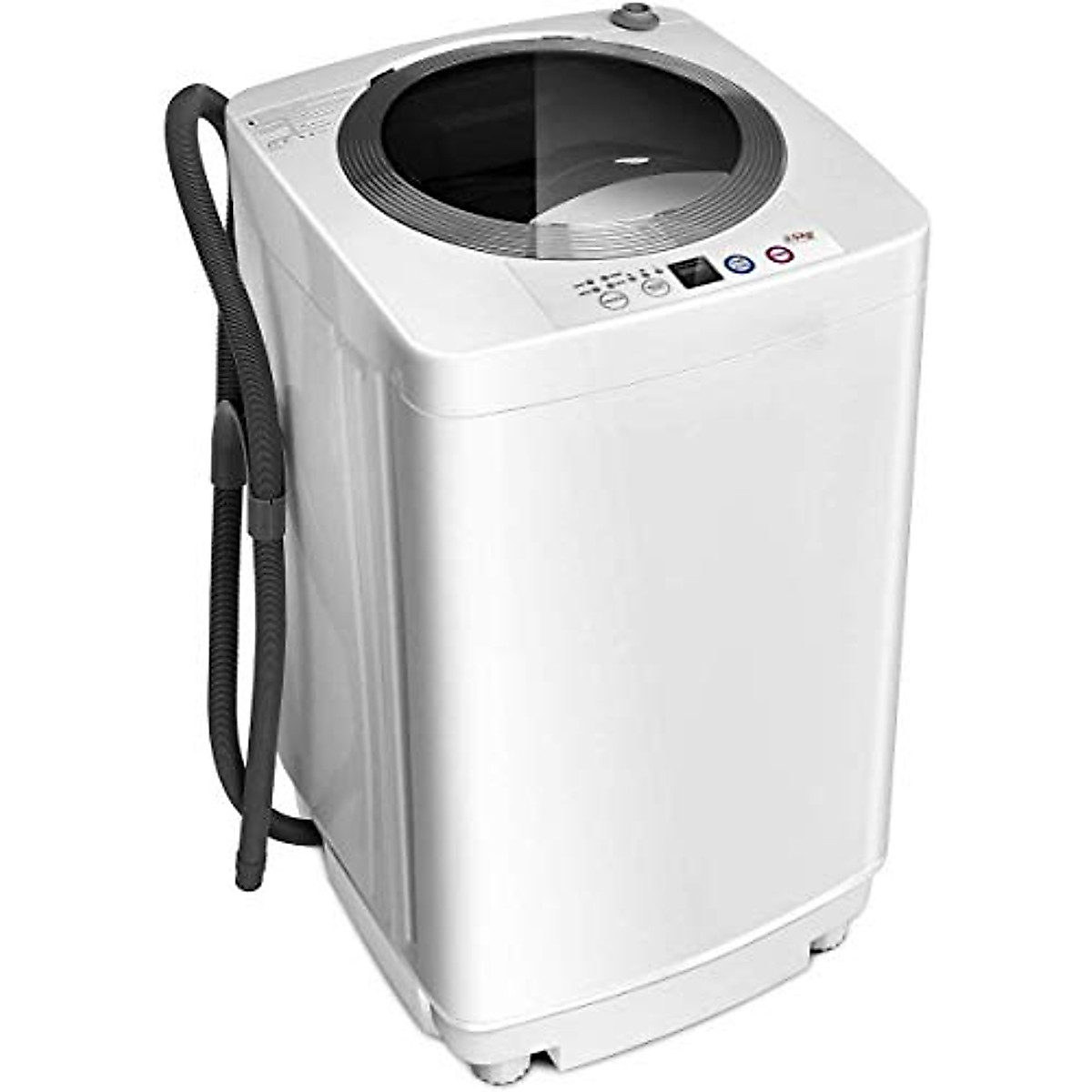 Giantex Portable Washing Machine, Full Automatic Washer and Dryer Combo, with Built-in Pump Drain 8 LBS Capacity Compact Laundry Washer Spinner for Apartment RV Dorm
