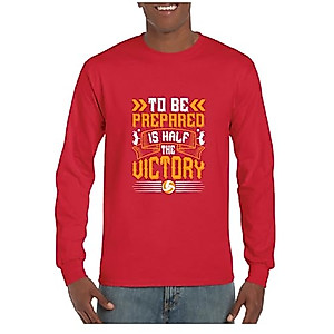 Volleyball Gift for Lovers Be Prepared for Victory Black and Muticolor Unisex Long Sleeve T Shirt