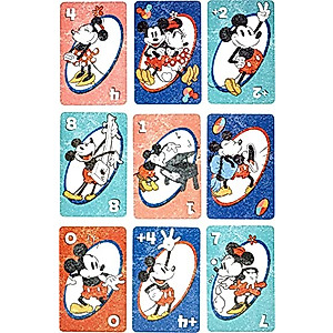 Mattel Games ​UNO Disney Mickey Mouse and Friends Card Game for Kids & Adults for Game Night and Travel, 2-10 Players