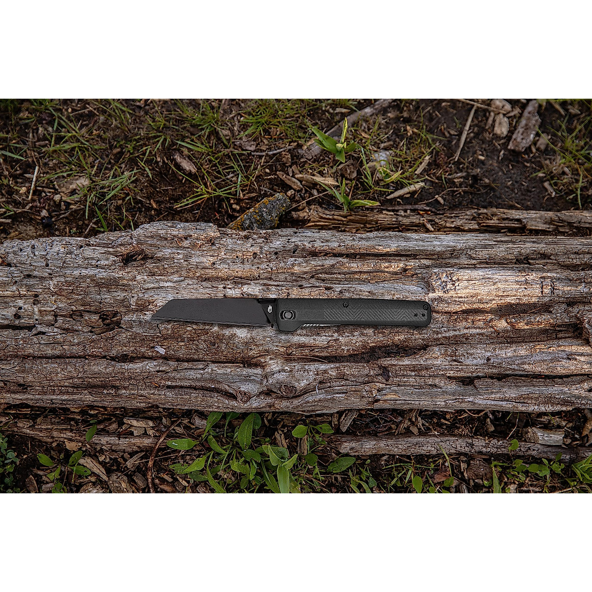 Gerber Gear Pledge Pocket Knife with Pocket Clip - 3.7" Full Panel Plain Edge Blade Folding Knife - EDC Gear and Equipment - Omni Gray