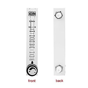 LZQ-7 Flowmeter 1-10 LPM, Air Flow Meter with Control Valve Acrylic Oxygen/Air/Gas Flowmeter Measurement Tools