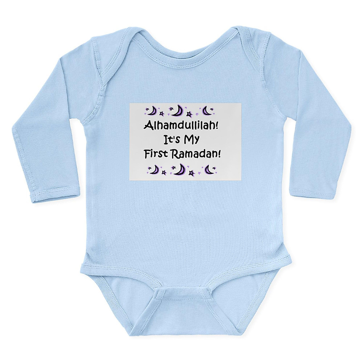 CafePress First Ramadan Body Suit Unisex Long Sleeve Baby Bodysuit Infant Romper Sky Blue