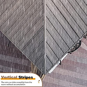 EROMMY 10'x13' Hardtop Gazebo Double Roof Galvanized Steel Canopy Outdoor Aluminum Frame Permanent Metal Pavilion with Netting and Curtains for Patio Backyard Deck and Lawns