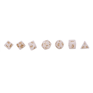 7Pcs Multicolor Polyhedral Numbers Dice for Party Table Board Game