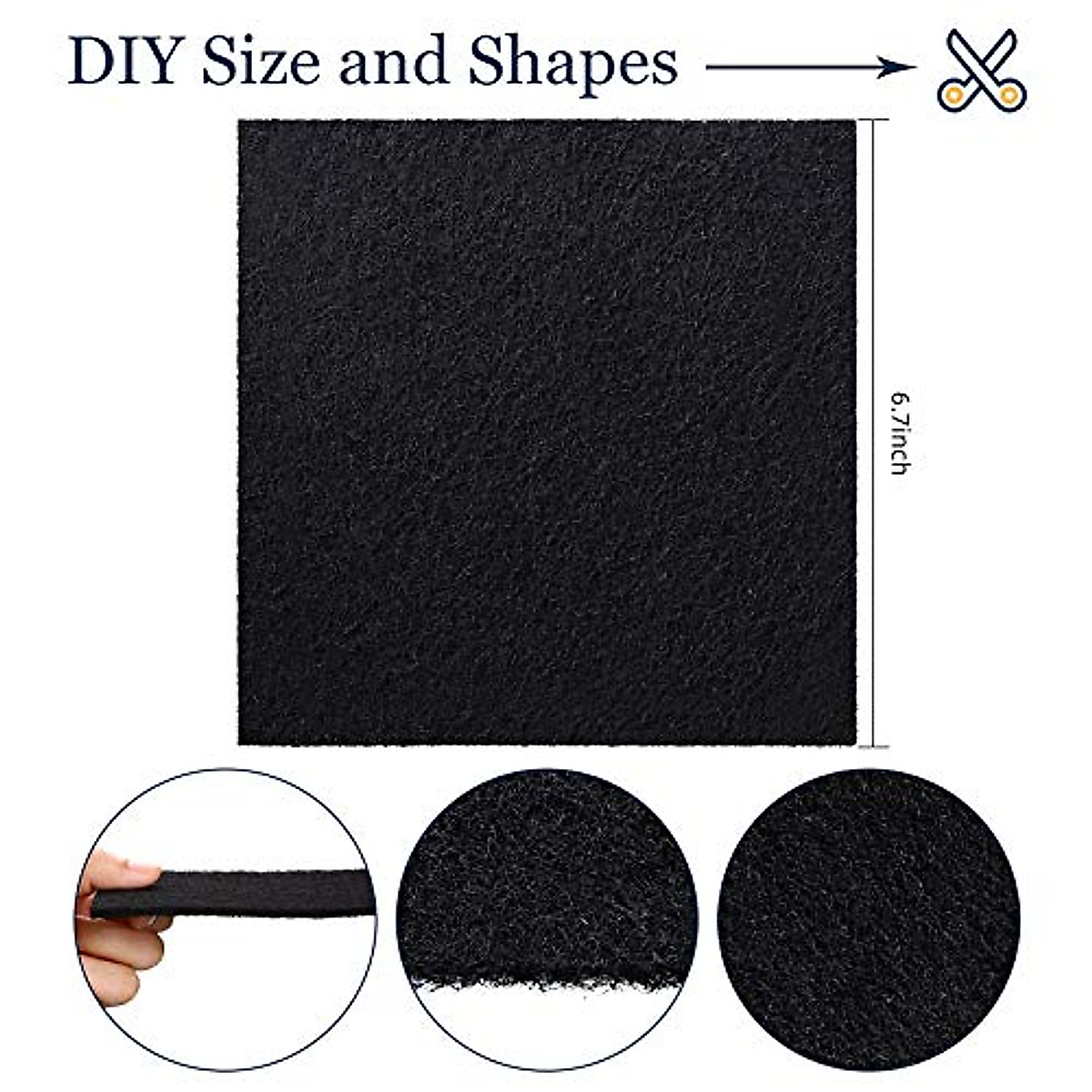 16 Pieces Compost Bin Filters Kitchen Compost Charcoal Filters Refills Replacement Filters for Kitchen Compost Bucket Pail Countertop Bins Filter, Square
