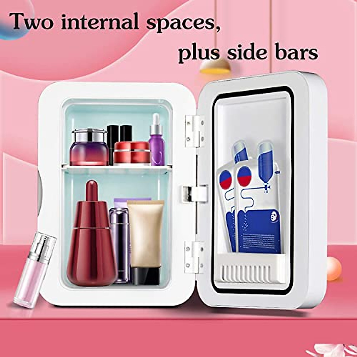 YUNYN Compact Refrigerator, Mini Fridge with Freezer for Bedroom, Small Fridge for Office, Bedroom, Dorm, Bar