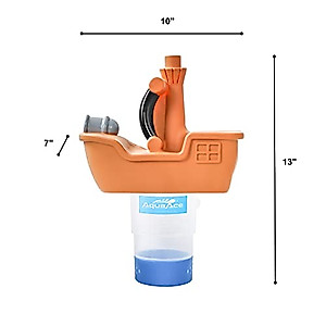 AquaAce Pirate Ship Floating Pool Chlorine Dispenser, Floater for 3 inch Chlorine Tablets