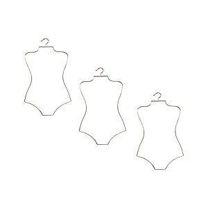 Leefasy 3pcs Body Shape Swimsuit Hanger, Girls Unisex Dress Holder Coat Rack, Clothing Hanger Bathing Suit Hanger for Cloakroom Closet Laundry Bedroom