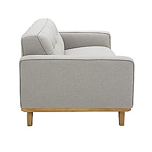 Amazon Brand – Rivet Bigelow Modern Sofa Couch with Wood Base, 89.4"W, Light Grey / Blonde