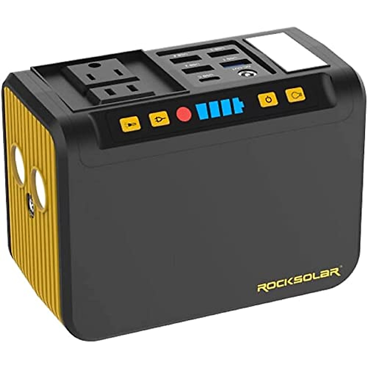 ROCKSOLAR WEEKENDER RS81 88Wh, 80W PEAK 120W, 24000mAh, AC/DC output + 5 USB, compact and ultra-lightweight (1.9LB), easily fits into a handbag/backpack, a perfect day-tripping companion.